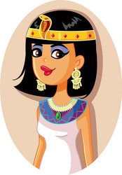 Pharaohs and cleopatra egyptian kings and queen Vector Image
