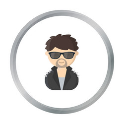 Rock star cartoon icon for web Royalty Free Vector Image
