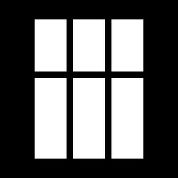 Silhouette of window on black background for 3d Vector Image