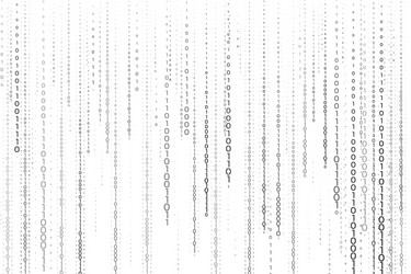 Binary code background black and white Royalty Free Vector
