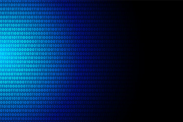 Falling random numbers blue matrix background Vector Image