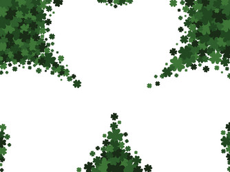 Square frame with green shamrock leaves clover Vector Image