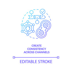 Create consistency across channels turquoise Vector Image