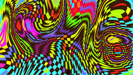 Distorted neon checkered pattern abstract Vector Image