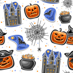 Seamless halloween background Royalty Free Vector Image
