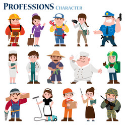 Cartoon set of people of different professions Vector Image