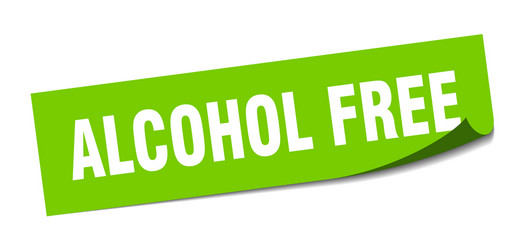 Alcohol free sticker alcohol free label Royalty Free Vector