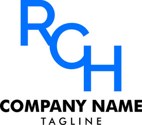 Letter rch element logo design Royalty Free Vector Image