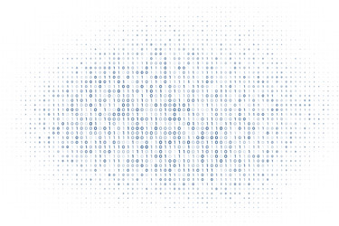 Sphere circle binary code icon Royalty Free Vector Image