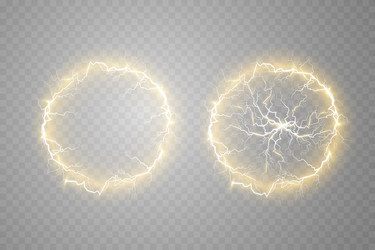 Ball lightning on a transparent background Vector Image