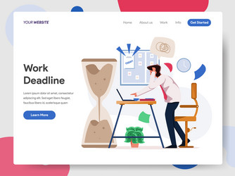 Deadline concept employee busy and hurry finish Vector Image