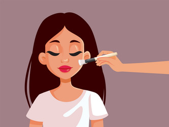 Cartoon Girls Applying Makeup Vector Images (over 870)