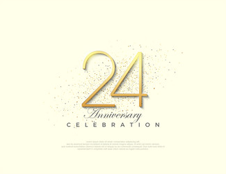 Fancy number 24th to celebrate birthday Royalty Free Vector