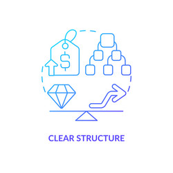 Clear structure concept icon Royalty Free Vector Image