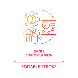 Single customer view concept icon Royalty Free Vector Image