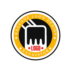 Backhoe logo design collection excavator Vector Image