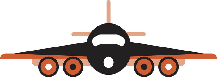 Plane simple on white background Royalty Free Vector Image
