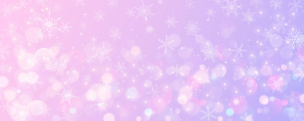 Christmas snowy background cold pink winter sky Vector Image