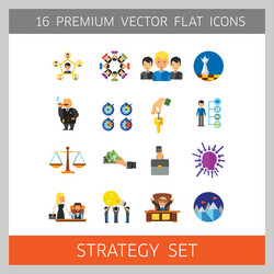 Strategy icon set Royalty Free Vector Image - VectorStock