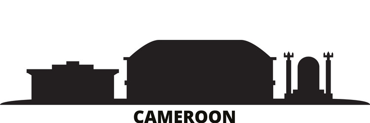 Cameroon tourism landmarks city travel Royalty Free Vector