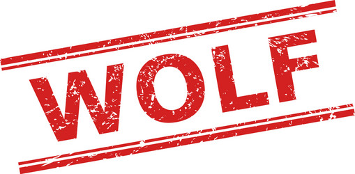 Wolf watermark stamp Royalty Free Vector Image