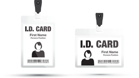 Press reporter id card template Royalty Free Vector Image