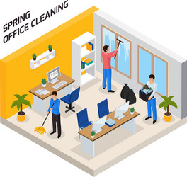 Funny woman with girl cleaning table cartoon Vector Image