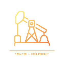 Drilling rig gradient linear icon Royalty Free Vector Image