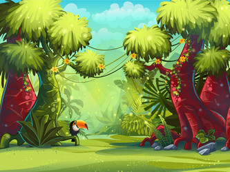 Jungle Leaves Cartoon Background Vector Images (over 5,500)