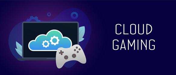 Cloud gaming concept Royalty Free Vector Image