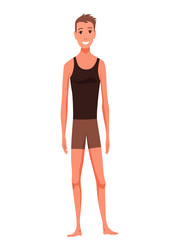 Male figure type icon body front view human Vector Image