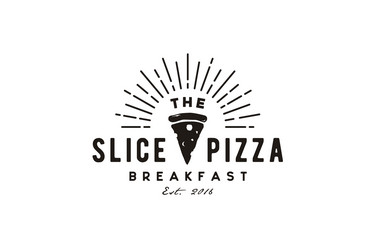 Pizza pizzeria bar restaurant label vintage logo Vector Image