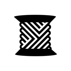 Needle and thread silhouette Royalty Free Vector Image