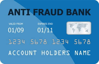Font for credit cards Royalty Free Vector Image
