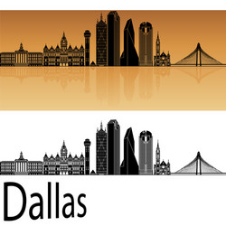 Dallas light streak skyline Royalty Free Vector Image