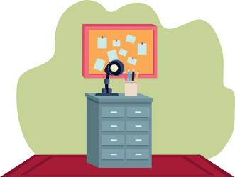 Office and workplace elements cartoons Royalty Free Vector