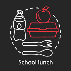 School canteen lunchtime concept icon catering Vector Image