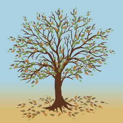 Autumn tree of life Royalty Free Vector Image - VectorStock