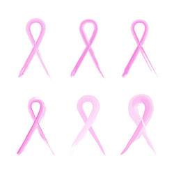 Breast cancer awareness poster pink ribbon Vector Image