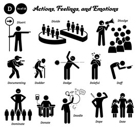 Man person basic body language posture stick Vector Image