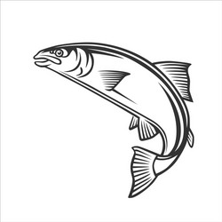 Haddock fish abstract logo design Royalty Free Vector Image