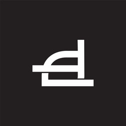 Letter dt linked clean geometric logo Royalty Free Vector