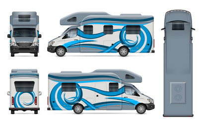 Rv template vehicle branding mock up Royalty Free Vector