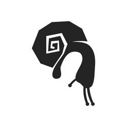 Snail logo template isolated brand identity icon Vector Image