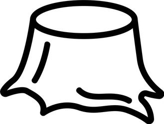 Cutting down trees icon isolated contour Vector Image