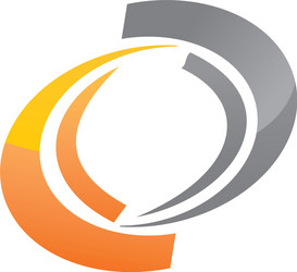 Dynamic rotation logo design template Royalty Free Vector