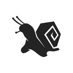 Snail logo template isolated brand identity icon Vector Image