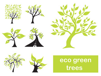 Green tree Royalty Free Vector Image - VectorStock