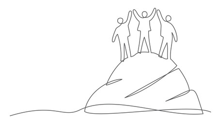 Success one line drawing Royalty Free Vector Image