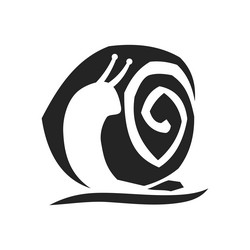 Snail logo template isolated brand identity icon Vector Image